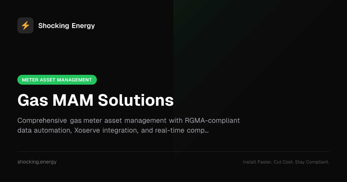 Gas MAM Services | Meter Asset Management & RGMA Integration